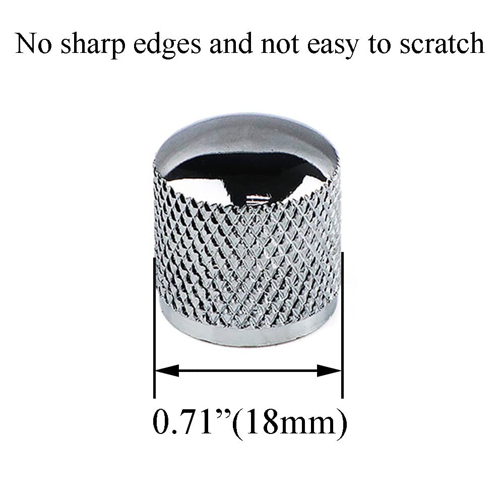 Hahiyo Chrome Electric Guitar Brass Dome Knobs Volume Tone Speed ...