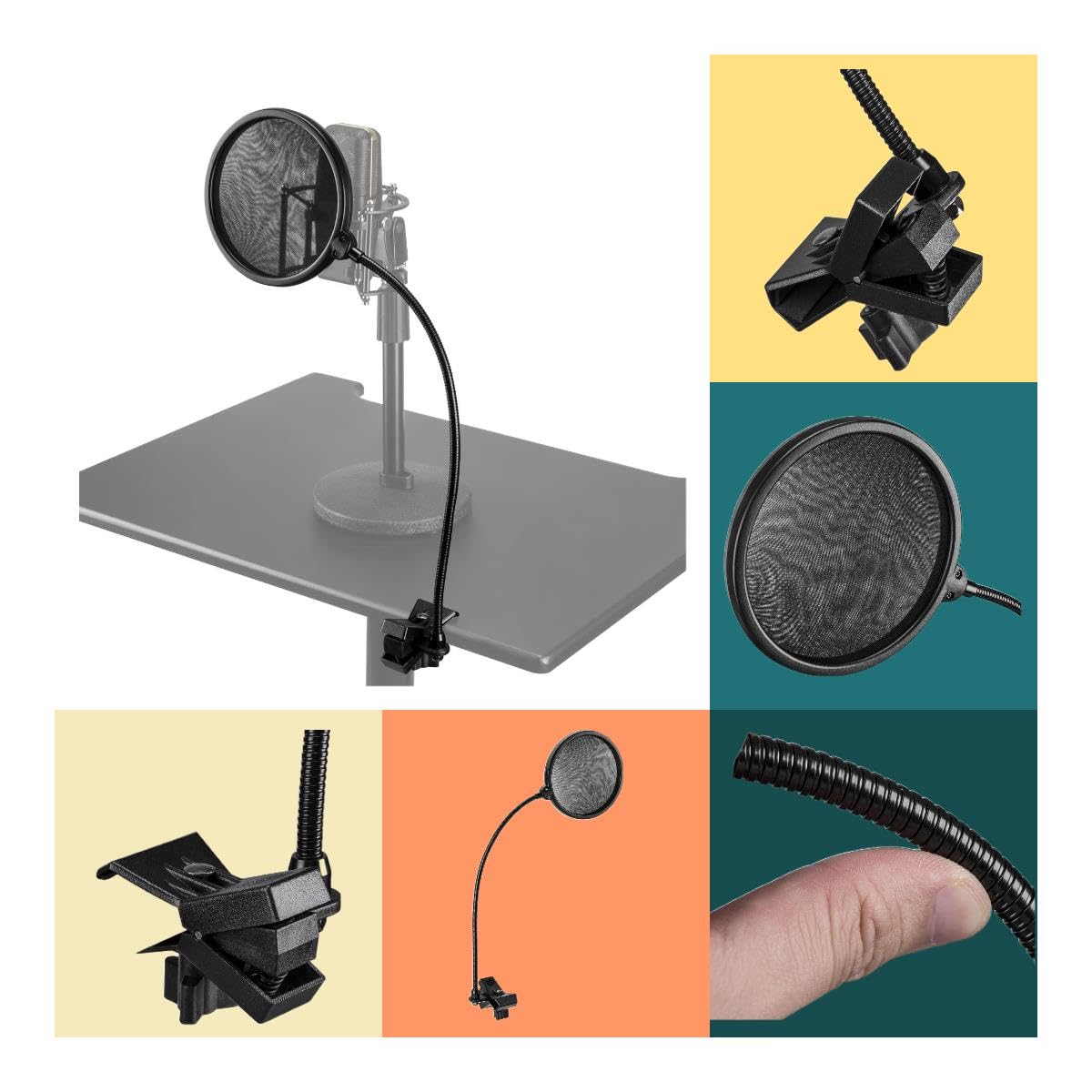 Audio Technica At2020 Condenser Studio Microphone Bundle With Pop ...