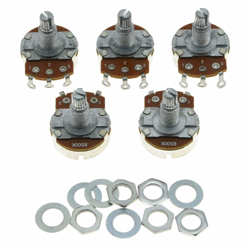 Dopro 5Pcs Linear Guitar Pots Volume 500K Electric Guitar Large Pots ...
