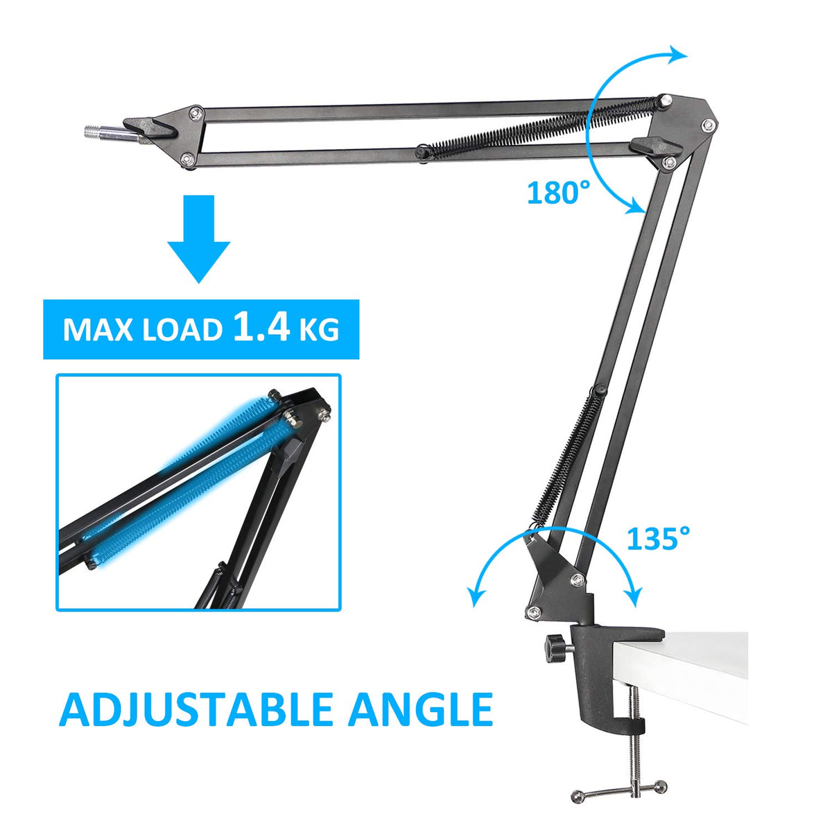 Hyperx Solocast Mic Boom Arm Stand - Professional Adjustable Scissor ...