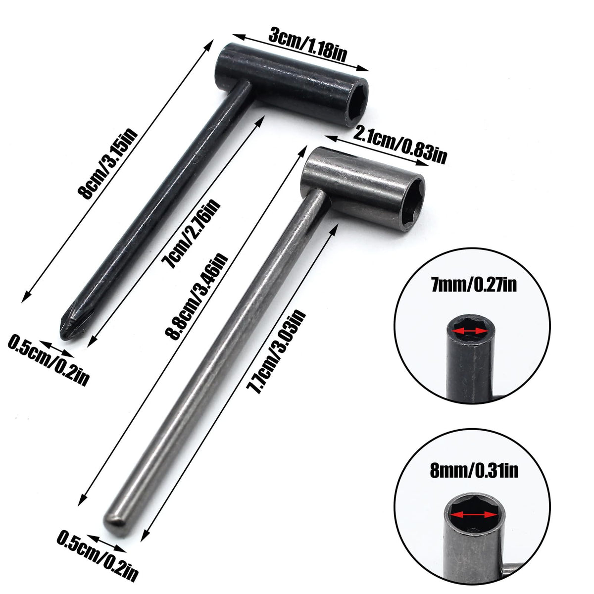 Uenhoy 13 Pcs Guitar Allen Wrench Set, Ball End Truss Rod Wrench 4Mm ...