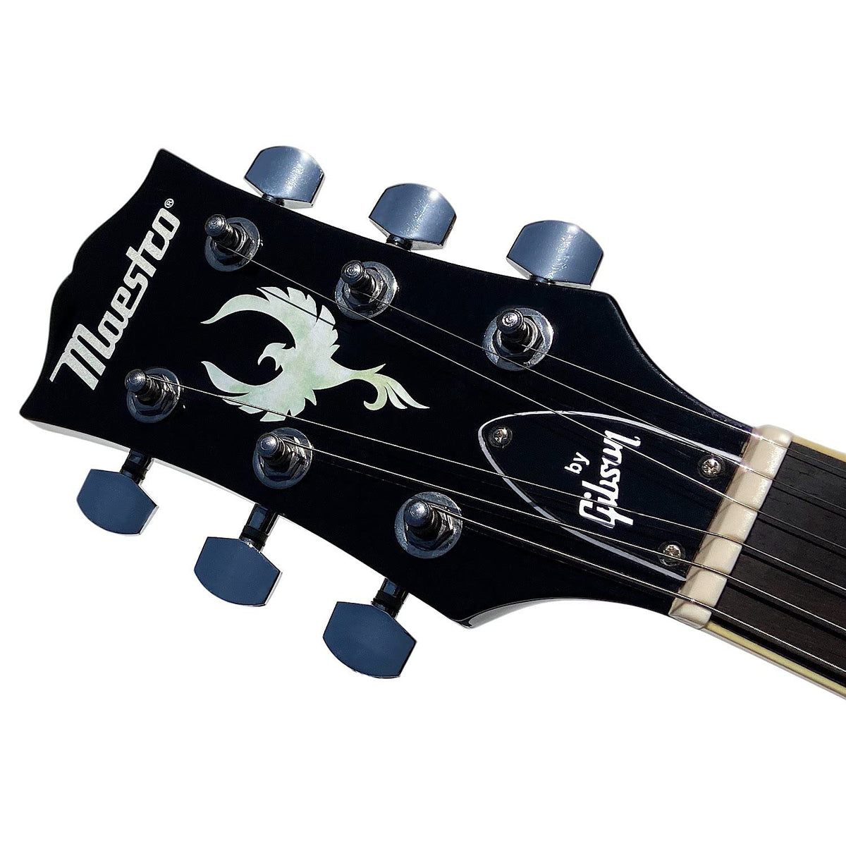 Inlay Sticker For Guitar Headstock - Phoenix Bird - White Pearl ...