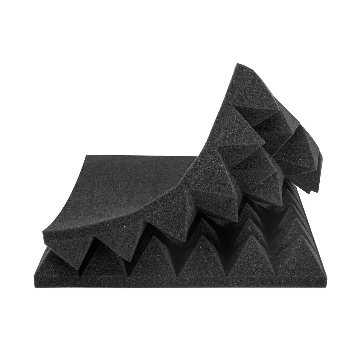 Jber Acoustic Sound Foam Panels, 24 Pack 2'' X 12'' X 12'' Charcoal ...