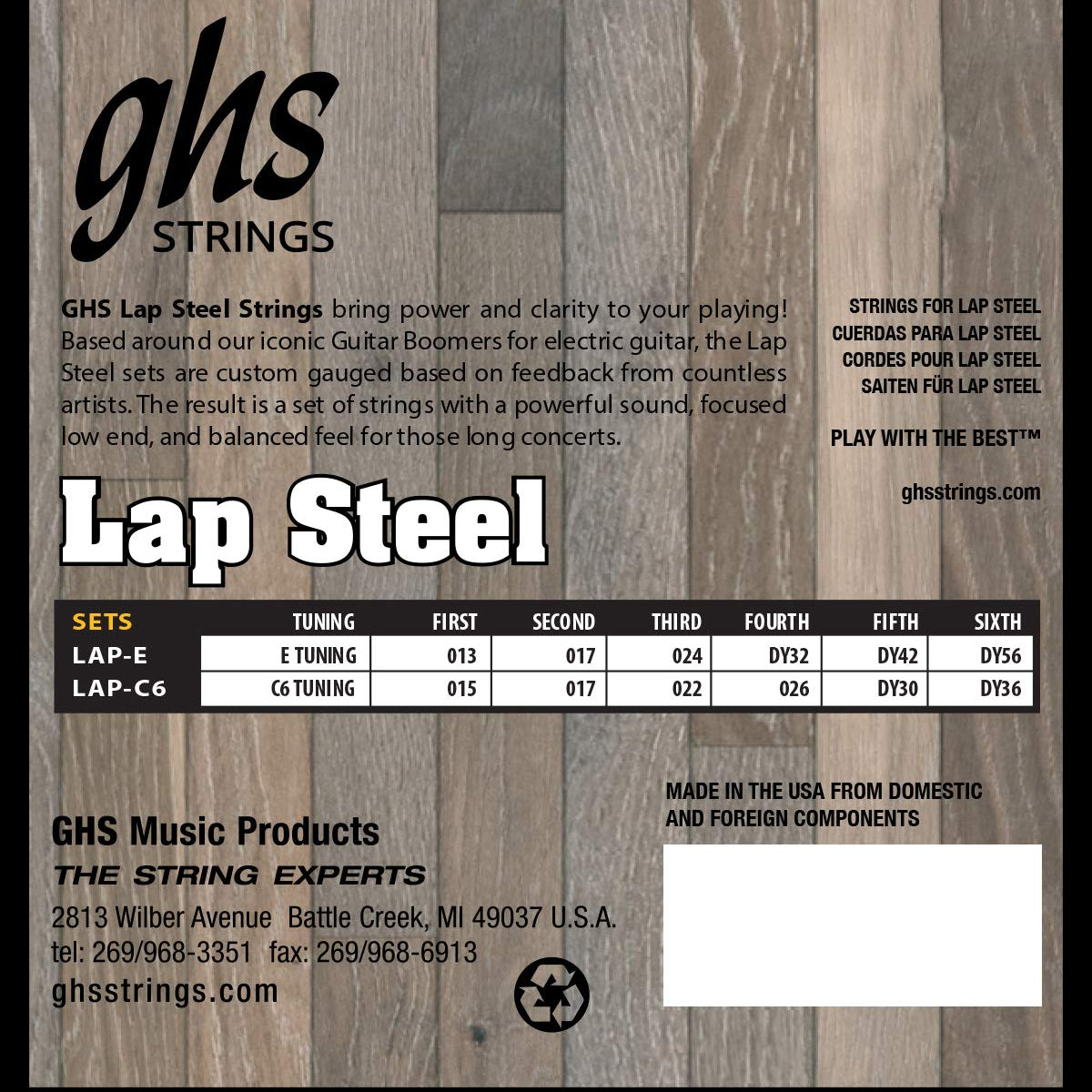 Ghs Strings E Lap Steel Strings (Lap-E), 3 Sets Of Lap-E – Emusicmart