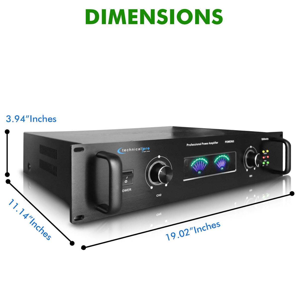 Technical Pro 6000 Watts Professional Portable Pa System, 2 Channel ...