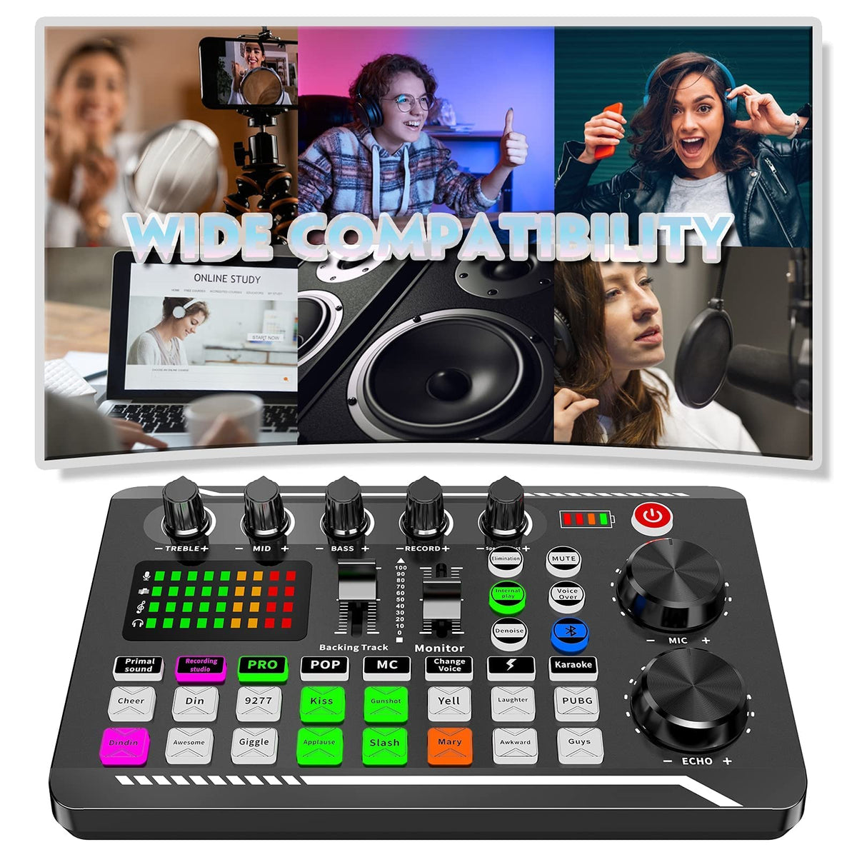 Professional Audio Mixer, Sinwe Live Sound Card And Audio Interface ...