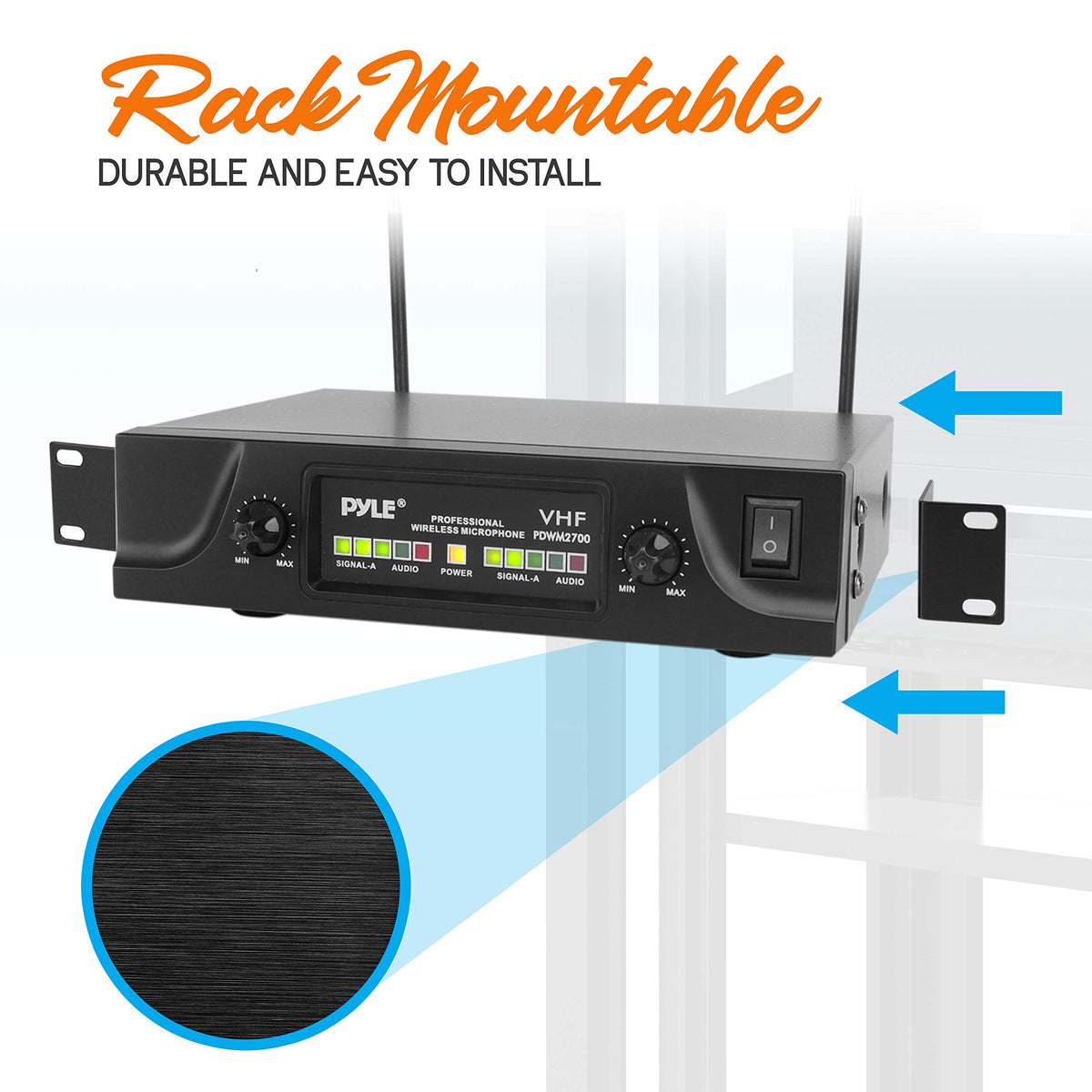 Pyle 2-Channel Vhf Wireless System-Battery Operated, Handheld ...